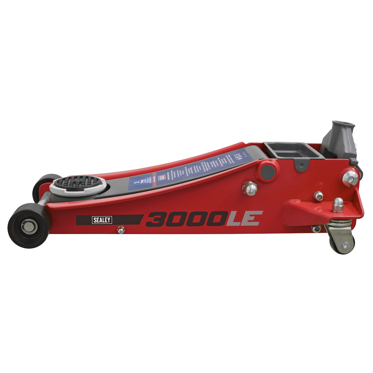Low Profile Trolley Jack with Rocket Lift 3 Tonne - Red